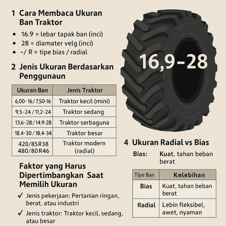 Ukuran Ban Traktor: Panduan Memahami dan Memilih yang Tepat