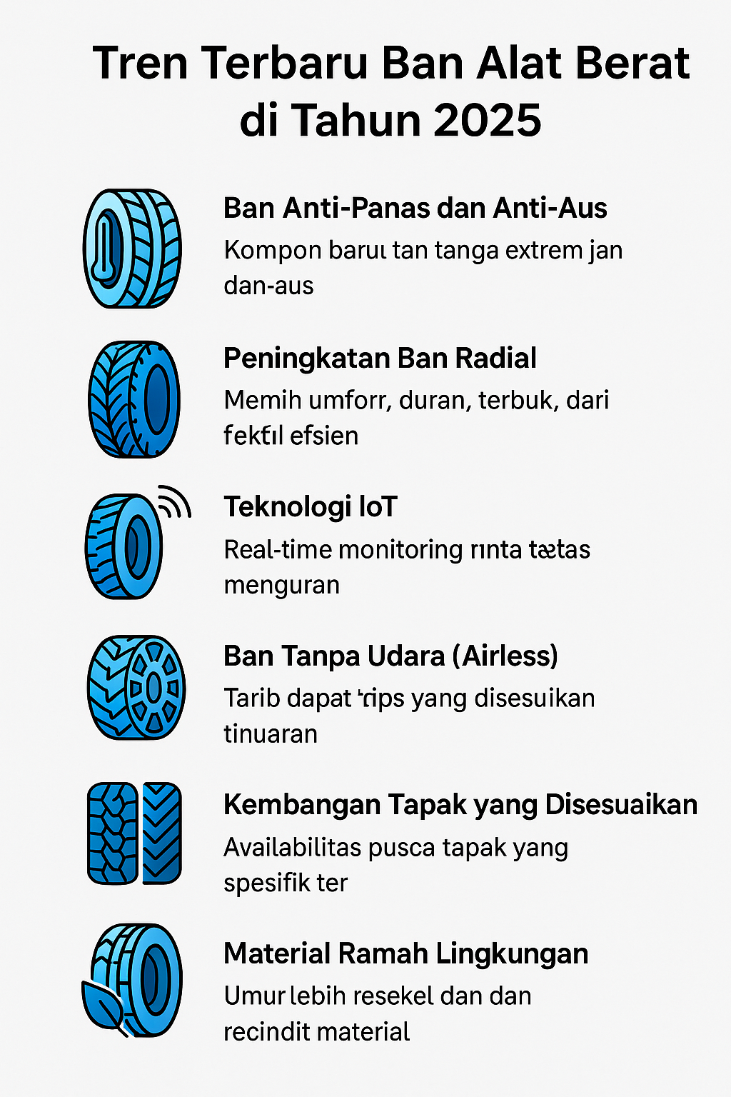Tren Terbaru Ban Alat Berat di Tahun 2025