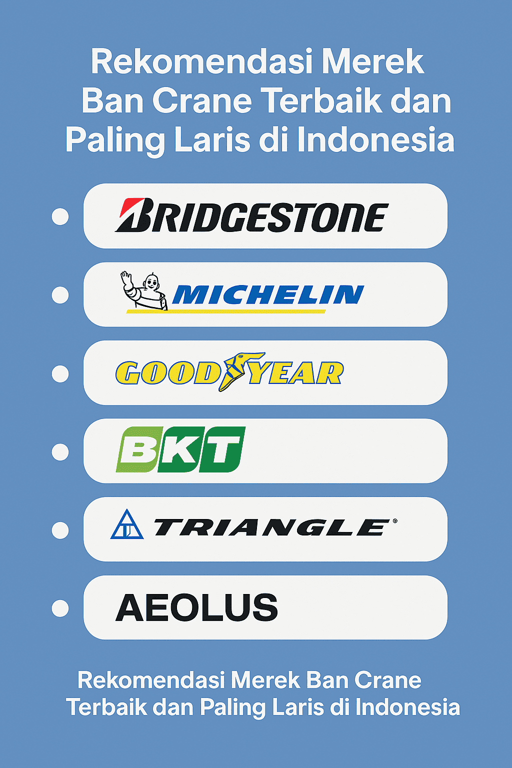 Rekomendasi Merek Ban Crane Terbaik dan Paling Laris di Indonesia